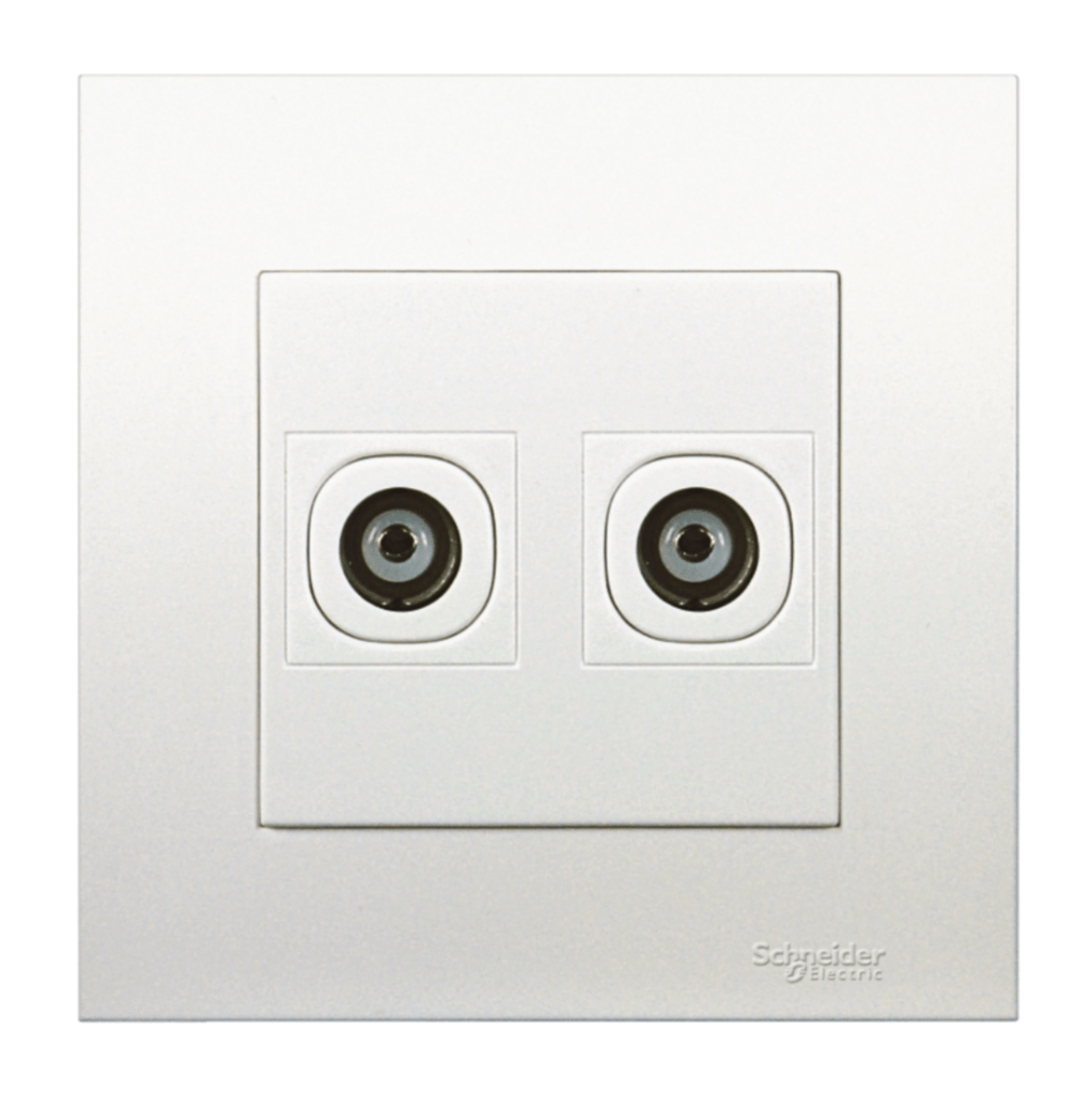 2 Gang TV Coaxial Outlet – CV MASTER TEKNIK